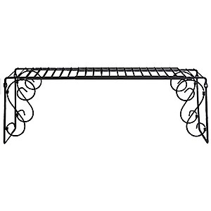Expandable Scroll Metal 1 shelve,Over The Sink Shelf - Black