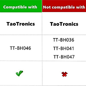 TaiZiChangQin Ear Pads Ear Cushions Memory Foam Replacement Compatible with TaoTronics TT-BH046 Headphone ( Protein Leather Earpads )
