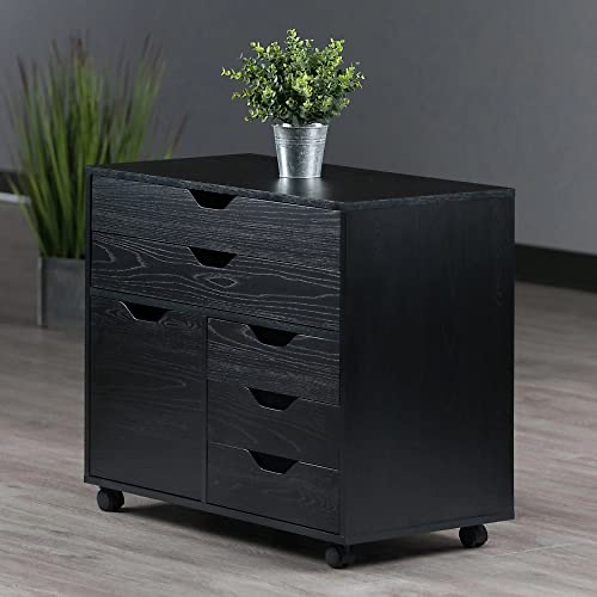 Winsome Wood Halifax Cabinet/Cupboard, 26 H, Black