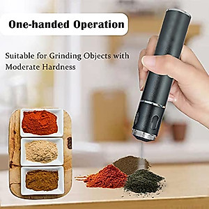 Electric Portable Herb Grinder, USB Rechargeable Spice Multipurpose Crusher for Fluffy Product and The kitchen Grinding (black)