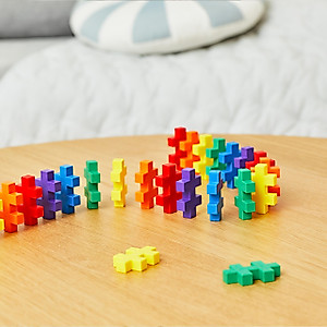 PLUS PLUS BIG - Open Play Set - 400 Piece in Storage Tub- Basic Color Mix, Construction Building Stem Toy, Interlocking Large Puzzle Blocks for Toddlers and Preschool