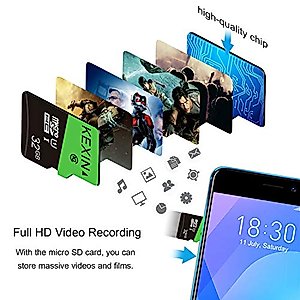 KEXIN 3 Pack 32GB Micro SD Card Memory Card MicroSDHC UHS-I Memory Cards Class 10 High Speed Card, C10, U1, 32 GB 3 Pack