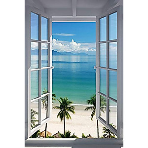 Beach Window Poster (24"x36")