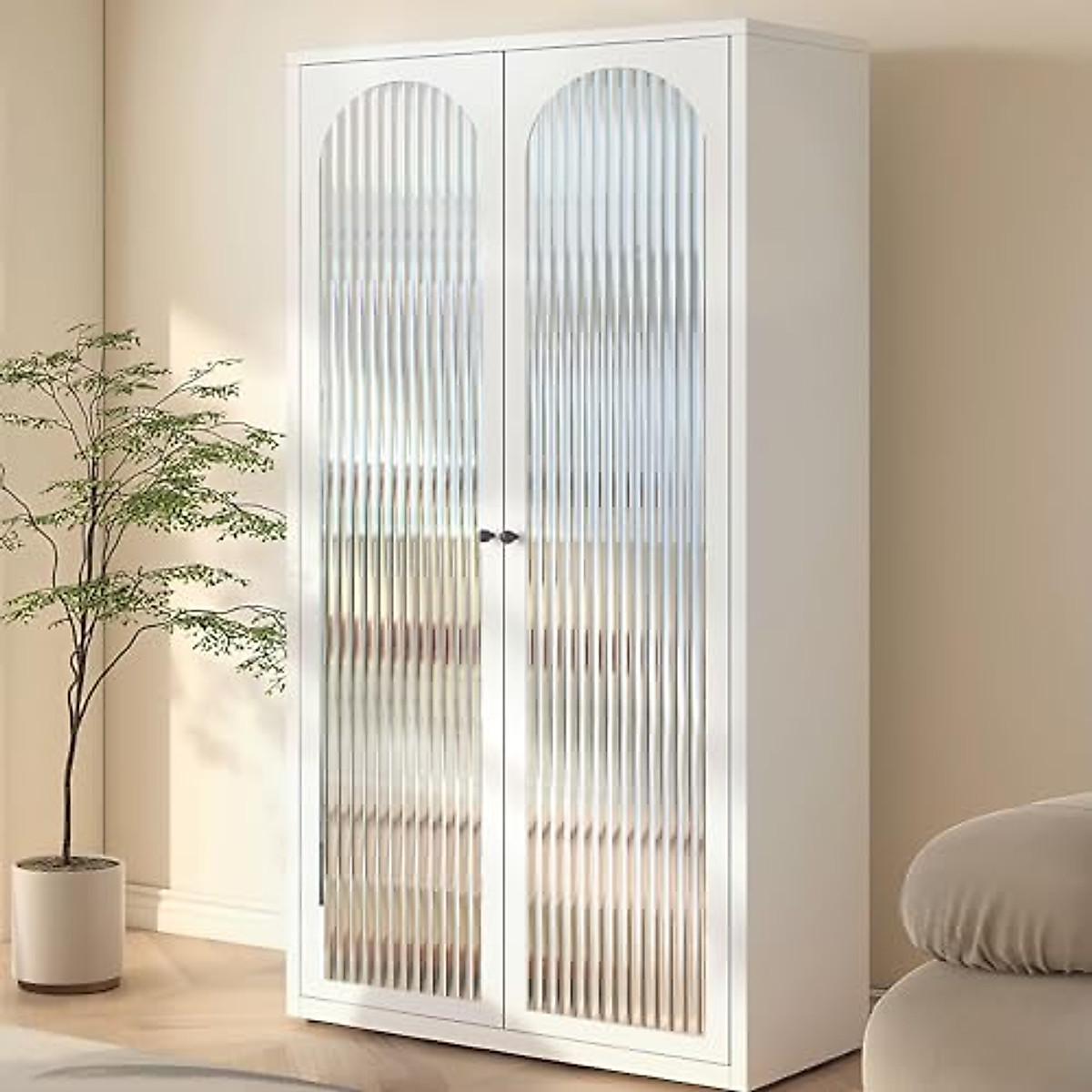 Windimiley Window Privacy Film 3D Reeded Glass Window Clings Bathroom Fluted Frosted Decorative Door Covering Adhesive UV Sun Blocking Heat Blocker Window Tint,23.1X157.4 in,Transparent