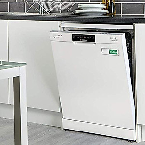 KitchenTour Clean Dirty Magnet for Dishwasher Upgrade Super Strong Magnet - Easy to Read Non-Scratch Magnetic Silver Indicator Sign with Clear, Bold & Colored Text Silver