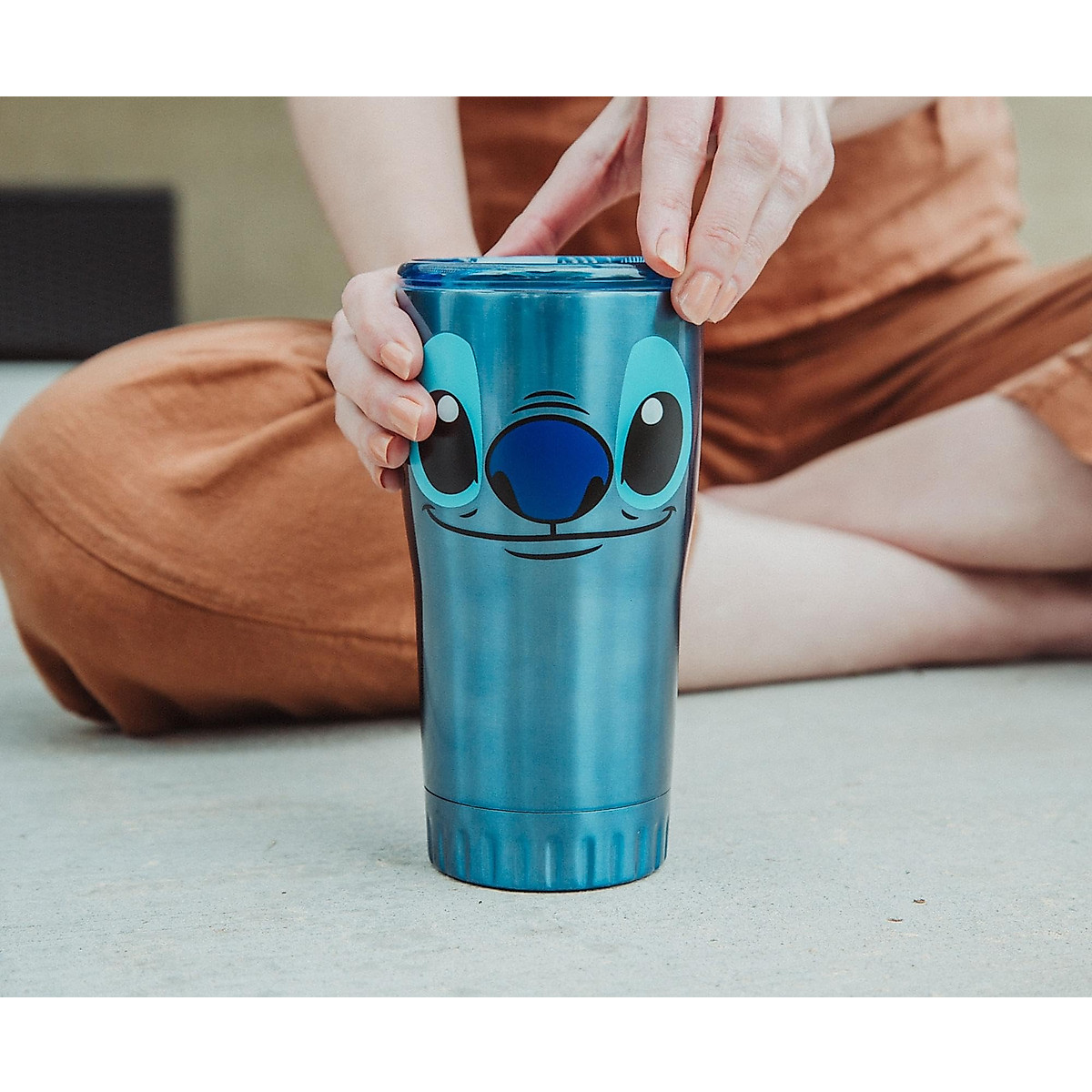 Silver Buffalo Lilo and Stitch Travel Mug, 20 Ounces