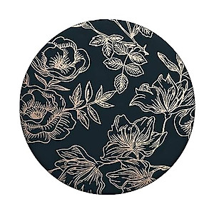 Floral Rose Pink Flowers Pattern Phone Popper PopSockets Swappable PopGrip