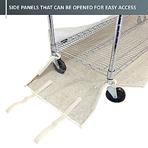 Formosa Covers | Storage Shelving Unit Bottom Rack Cover, See Through PVC (36" W x 24" D x 6" H) (Cover Only)