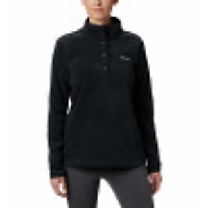 Columbia Women's Benton Springs 1/2 Snap Pullover, Black, Large