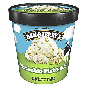 Ben & Jerry's Pistachio Pistachio Ice Cream Pint Non-GMO 16 oz
