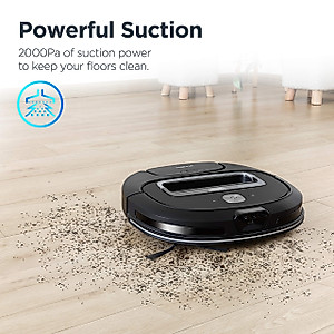 eureka Groove Robot Vacuum Cleaner, Wi-Fi Connected, App, Alexa & Remote Controls, Self-Charging, NER300 , Black