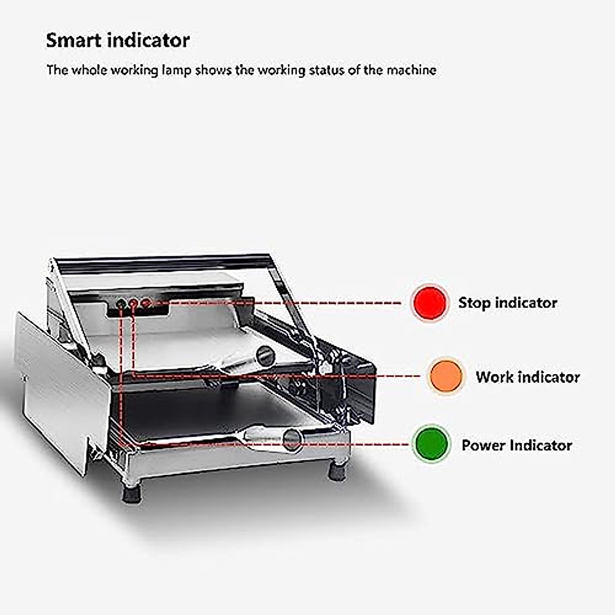 750/2000W Electric Hamburger Bun Heat-Up Machine, Automatic Hamburger Toaster, Hamburger Heating Machine with Non-Stick Pan (Size : Large)