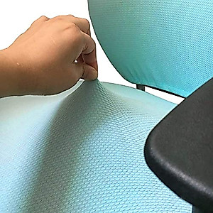 Flexible Computer Chair Cover Office Swivel Chair Cover- Protective & Stretchable Universal Chair Covers Stretch Rotating Chair Slipcover (Blue)