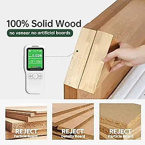 Wayshome Dining Chairs, Kitchen Chairs, 100% Oak Solid Wood Modern Chair with Curved Backrest Kitchen & Dining Room Chairs Modern Chair for Living Room (Walnut)