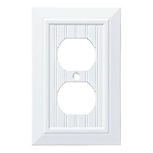 Franklin Brass W35266-PW-C Classic Beadboard Single Wall Plate, Duplex