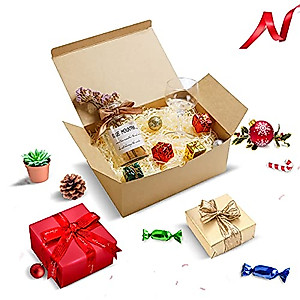 Frantis Brown Gift Boxes 9.45x6.5x4 Inches 10 Pack， Paper Gift Box with Lids for Bridesmaid Gifts, Birthday, Party, Christmas，Wedding, Crafting Cupcake Boxes, With 66 FT Twine