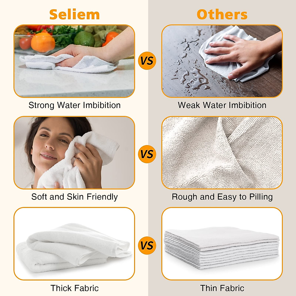 Seliem Winter Let it Snow Snowman Kitchen Dish Towel Set of 2, Blue Snowflakes Chickadee Hand Drying Baking Cooking Cloth, Christmas Tree Pine Cones Holiday Decor Home Decorations 18 x 26 Inch