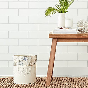 Avanti Linens - Waste Basket, Guest Bathroom Essentials, Nautical Home Decor (Antigua Collection)