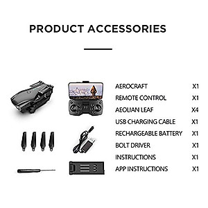 FAMKIT Real- time Transmission UAV Folding RC Drone Gesture Control for Photography and Video Recording App Control