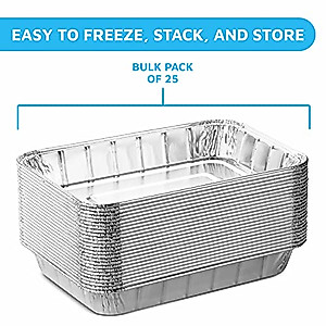 Aluminum Foil Grill Drip Pans - Bulk Pack of Durable Grill Trays – Disposable BBQ Grease Pans – Compatible with Weber Grills - Made in the USA - Also Great for Baking, Roasting & Cooking (Pack of 25)