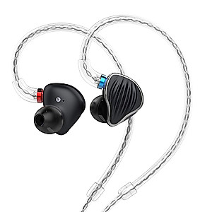 FiiO FH5 Best Over The Ear Headphones/Earphones Detachable Cable Design HiFi Quad Driver Hybrid (1 Dynamic + 3 Knowles BA) in-Ear Monitors for iOS and Android Computer PC Tablet