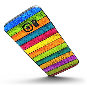 Design Skinz Design Skinz Neon Wood Planks Full-Body Wrap Decal Skin-Kit for The Galaxy S7 Edge