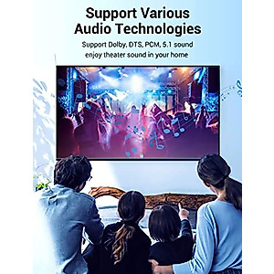 VENTION Digital Optical Audio Cable Nylon Braided Fiber, Slim Metal Case, Gold Plated Plug, 6.6 ft Toslink Fiber Optic Audio Cable for Sound Bar TV PS4 Samsung Vizio Bose LG