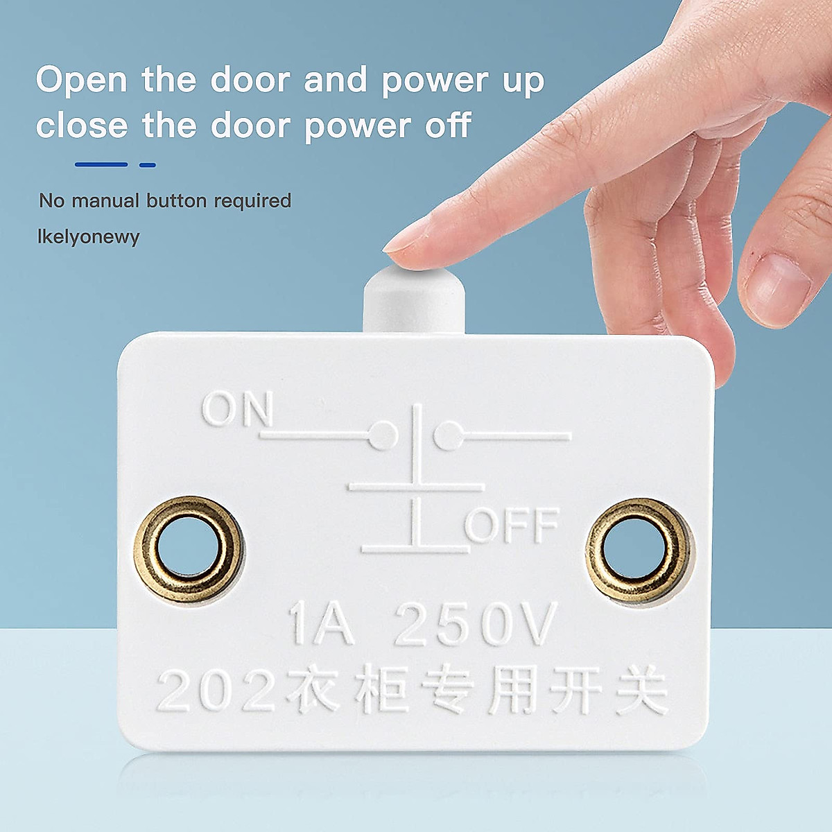 6Sets Wardrobe Closet White Electrical Light Switches Normally Closed Lamp Switch,for Cabinet Lights Closet Doors Closet Lights Wardrobe Cabinet Pantry Closet Pantry Light On Off Switch