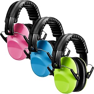 Konohan 3 Pack Noise Reduction Headphones for Kids Ear Protection Earmuffs Headphones for Autism Toddler Kids Ear Muffs 27db(Pink, Green, Blue)