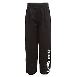 Minecraft Boys 2 Piece Fleece Pants Sets, Pullover Hoodie and Jogger Set for Boys (Green/Grey, Size 4)