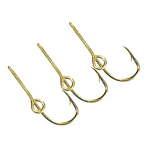 15PCS Gold Hat Clip Hats Pins Fish Hook Hooks Custom Hook Set High Carbon Steel