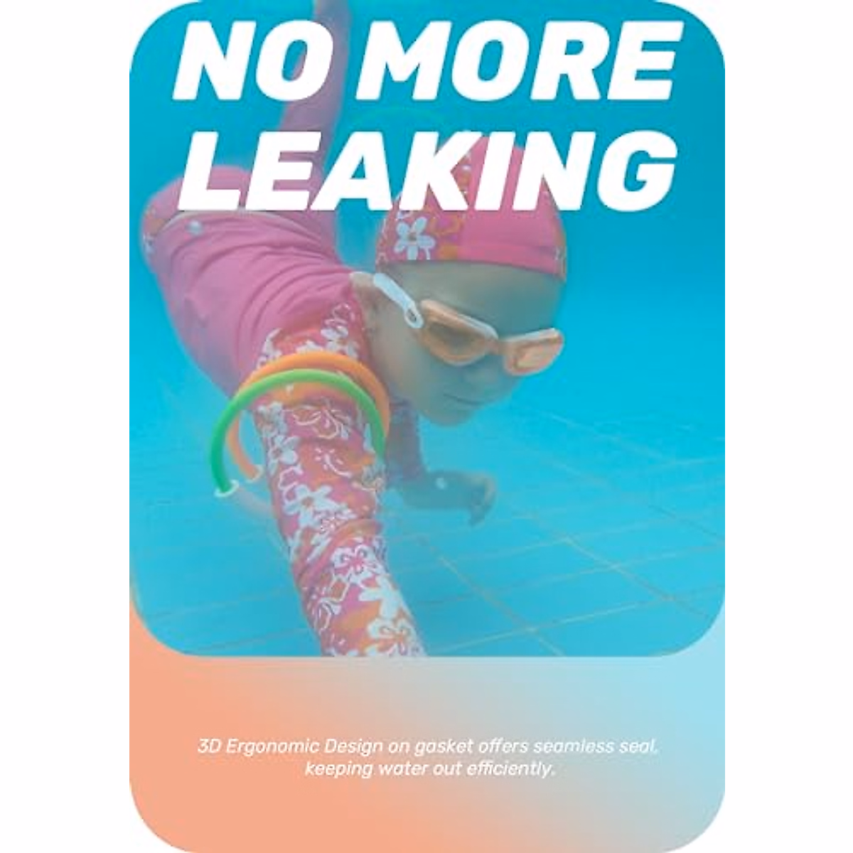 CAPAS Kids Swim Goggles, Pack of 2 Waterproof Anti-Fog Anti-UV Water Pool Swimming Class Goggles for Boys Girls Age 4-12