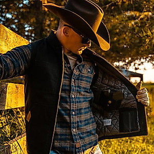 Venado Concealed Carry Vest for Men - Built-in Left and Right Handed Holster (Black, Small)