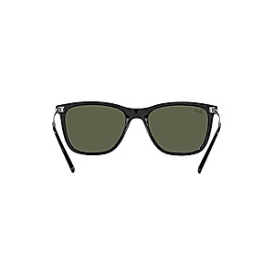Ray-Ban Rb4344 Square Sunglasses, Black/Green, 56 mm