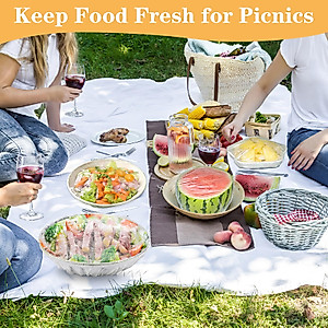 Plastic Bowl Covers, 200 PCS Food Covers, Bowl Covers for Bread Proofing, Plastic Covers for Bowls With Elastic, Reusable Fresh Keeping Bags