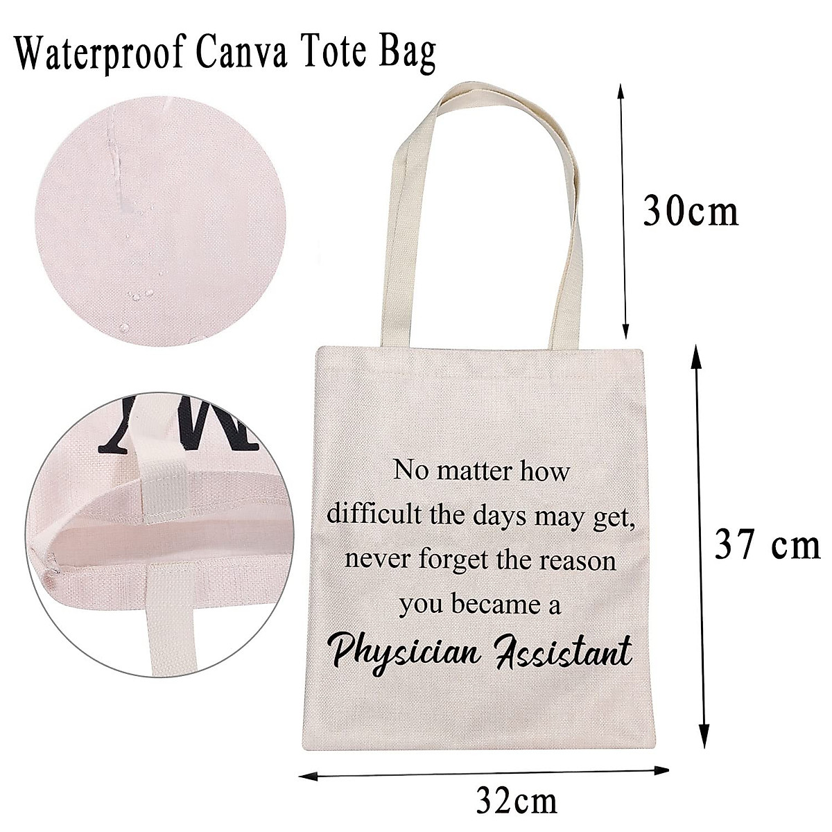 MBMSO Physician Assistant Gifts PA Gift Medical Tote Bag Physician Assistant Student Gift PA Gifts for Women Graduation Gift (PA Tote bag)