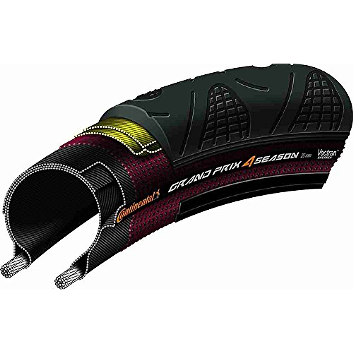Continental Grand Prix 4-Season Bicycle Tire (700x28, Black)