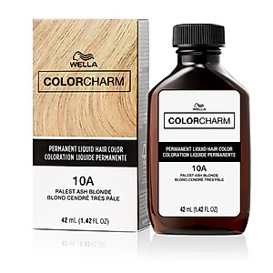 COLORCHARM Permanent Liquid Hair Color for Gray Coverage| 10A Palest Ash Blonde| 1.4 Fl Oz