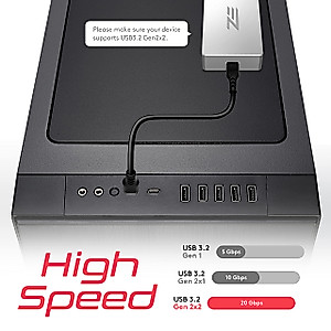 EZDIY-FAB USB3.2 Gen2x2 Type-E Front Panel Internal Expansion Card 20 Gbps PCI Express 3.0 X4 Adapter for Desktop PCs (ASM3242)