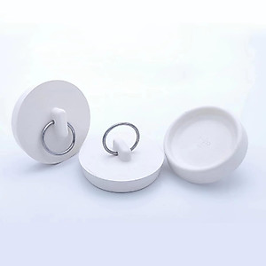 Leewoth 3pcs Rubber Sink Stopper Set Rubber Drain Stopper Universal Bathtub Drain Plug with Hanging Ring 1-7/8 Inch to 2 Inch Bathroom Sink Stopper