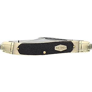 Old Timer 858OTB Genuine Bone Lumberjack 7.9in S.S. Traditional Folding Knife with 3.4in Clip Point Blade and Bone Handle for Outdoor, Hunting, Camping and EDC