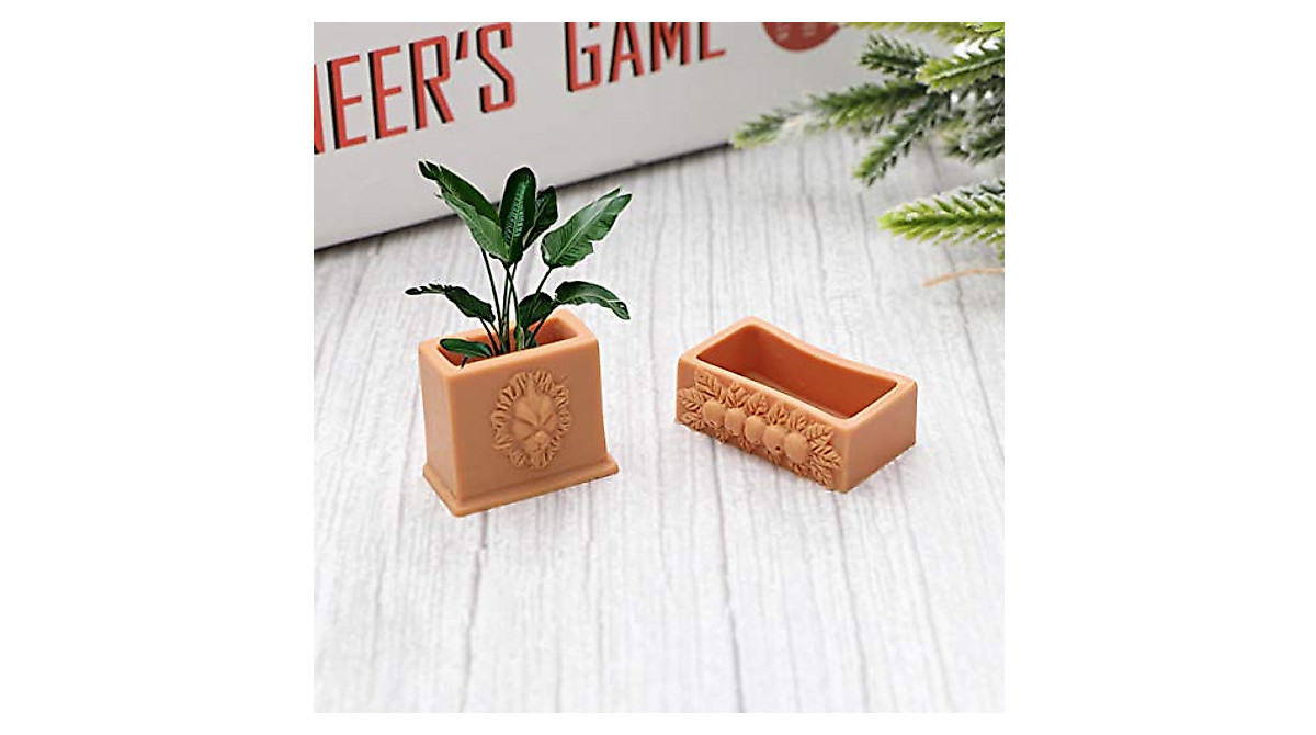 7pcs Miniature Flower Pots for Dollhouse & Kids' Fairy Garden