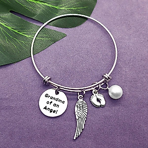 Vadaka Baby Memorial Gift Bracelet Memorial Bracelet for Grandma Loss of Child Grandchild Gift Miscarriage Jewelry for Infant Loss Sympathy Remembrance Gift Miscarriage Keepsake