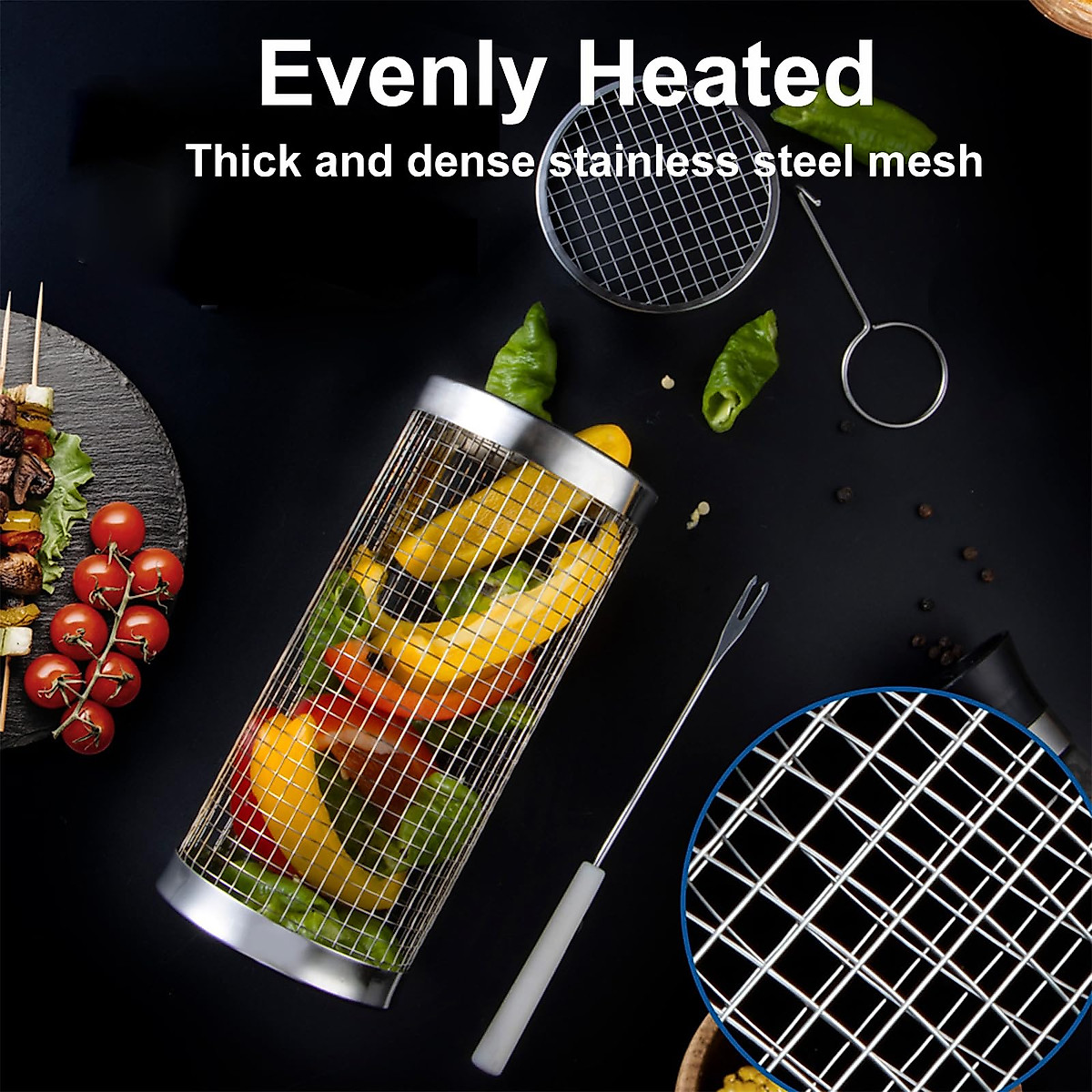 Rolling Grill Baskets Small