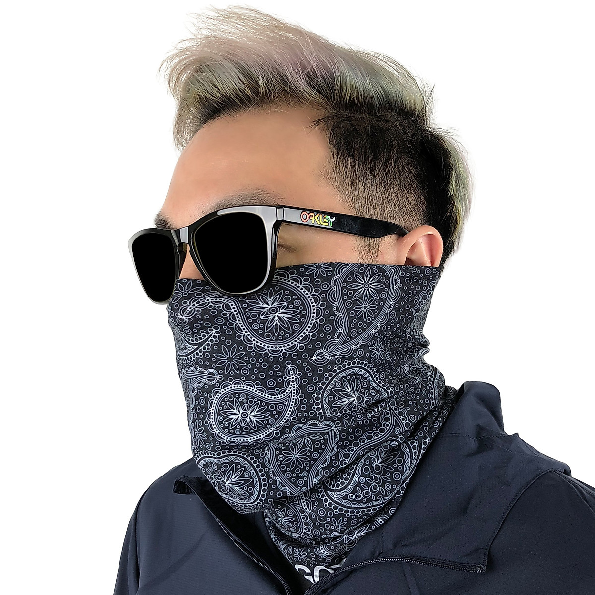 Paisley Face Mask - Sun Wind Dust Protection Reusable Mask for Men & Women - Works as Neck Gaiter, Headwear, Balaclava - Ski ATV Riding Mask (Paisley)