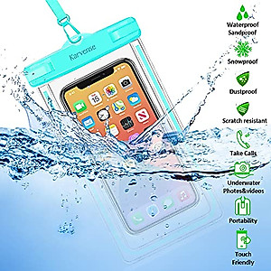 Karvense Waterproof Cell Phone Pouch Case, 2 Pack Universal Waterproof Phone Bag/Holder for iPhone/Samsung Galaxy/Pixel, Underwater Dry Bag for Travel, Vacation, Beach, Kayaking,Snorkeling, Water Park