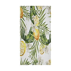 Kigai Tropical Lemon Flowers Hand Towels, Soft & Absorbent Bathroom Guest Towels Kitchen Towels Fingertip Towel for Beach Gym Spa 14x28 Inch (2PACK)