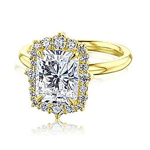 3.1 ct tw Kobelli Moissanite Raina Engagement Ring - yellow-gold / 6.0 / G-H