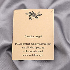FEELMEM Drive Safe Traveling Jewelry Guardian Angel Prayer Cross Keychain Guardian Prayer Trip Travel Safely Gift For Drivers (Guardian Angel-ky)