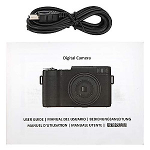 Jopwkuin DSLR Cameras, 3In 48MP 128GB Photography Camera Support 2.7K HD Video Recording 180° flip Camera 800Mah Kids Video Camera for Daily Shooting